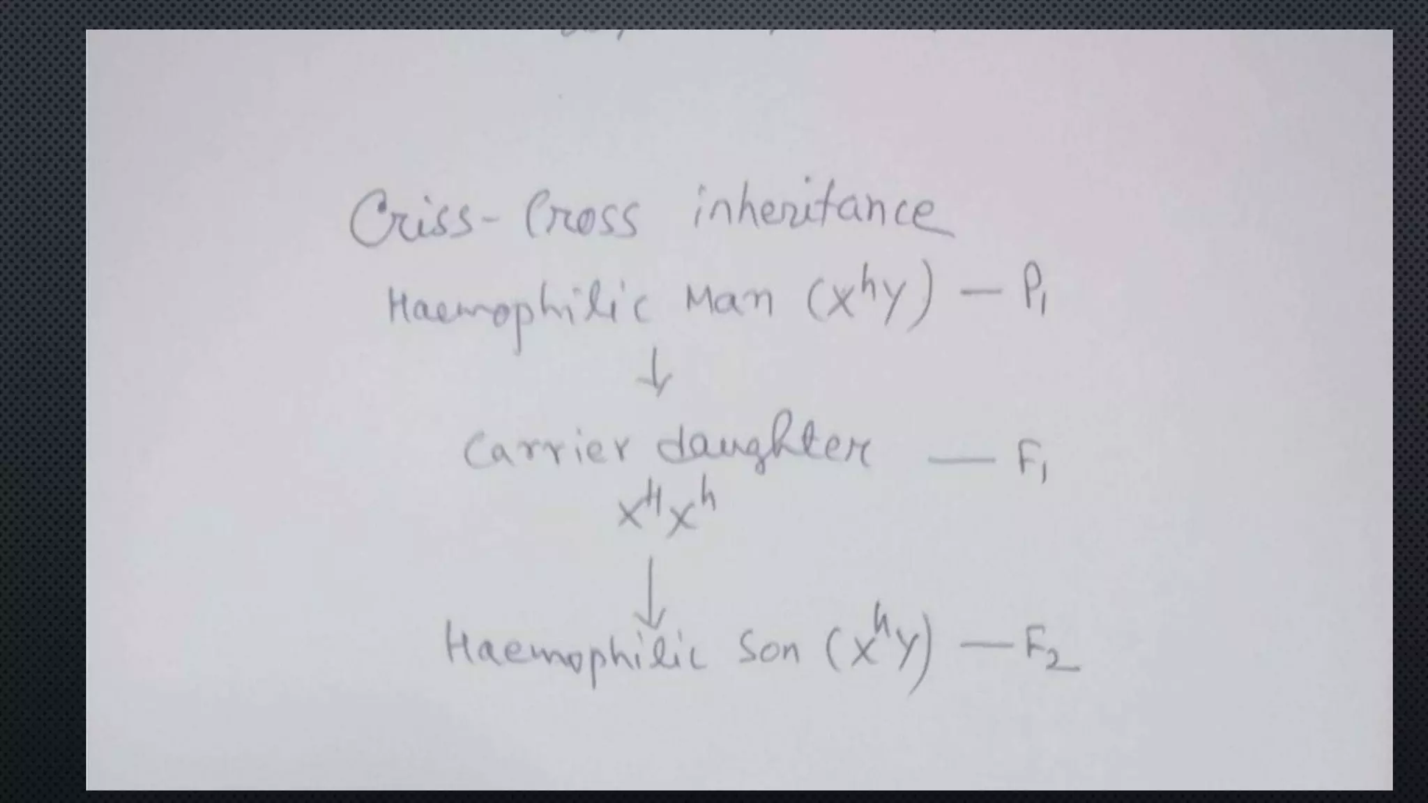 Sex Linked Inheritance In Human Beings Pptx