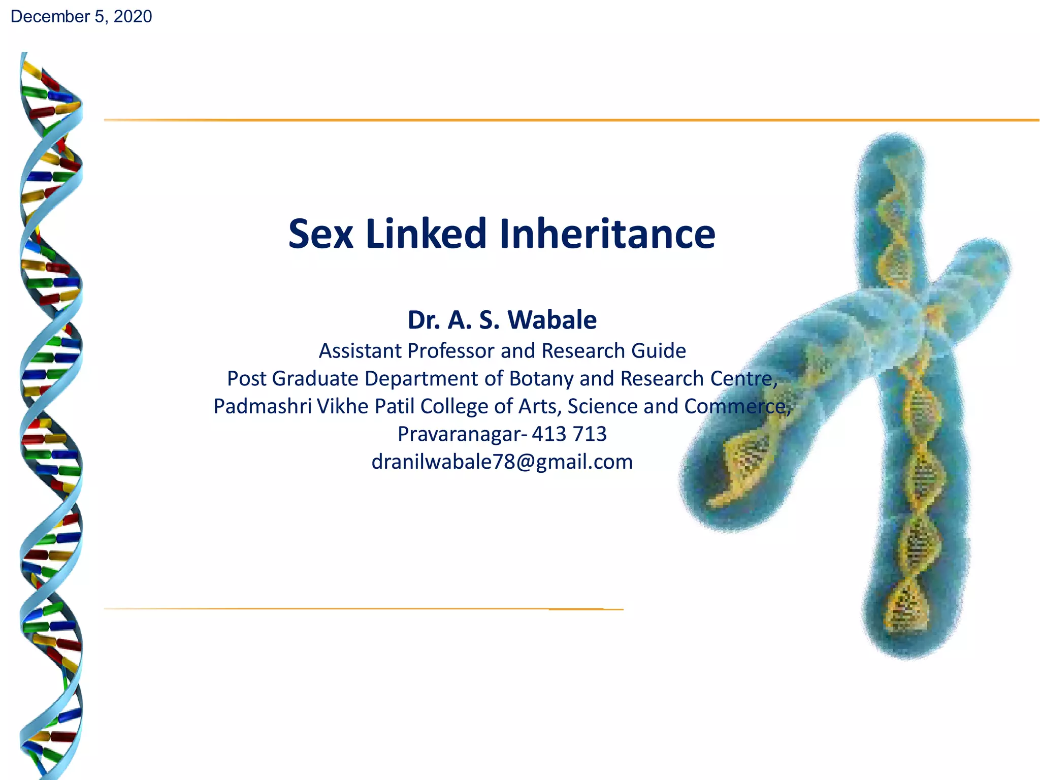Sex linked inheritance | PDF