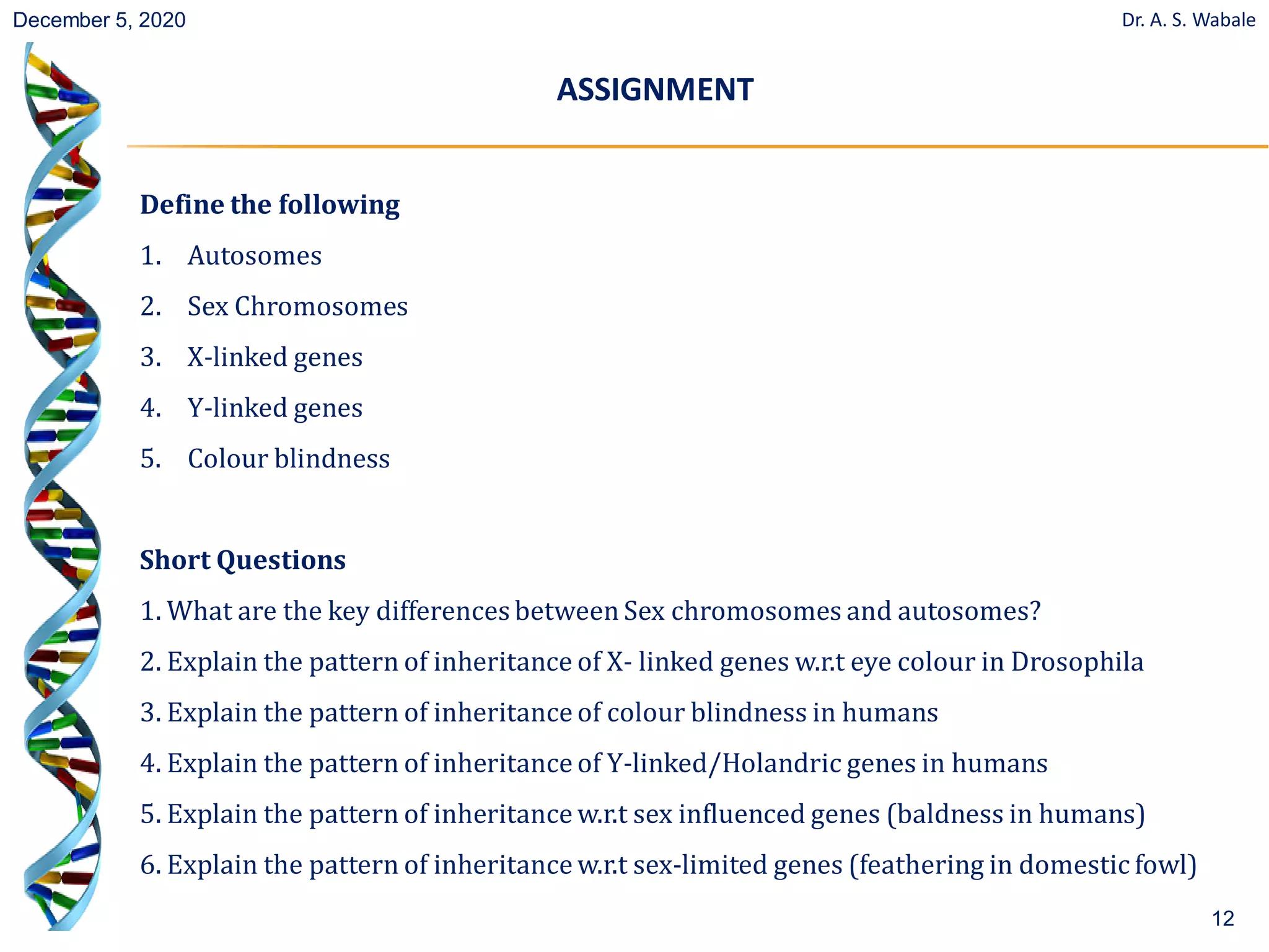 Sex linked inheritance | PDF