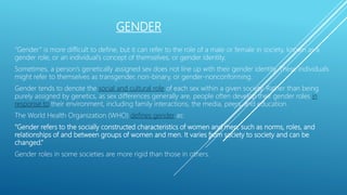 Sex And gender by uzma | PPT