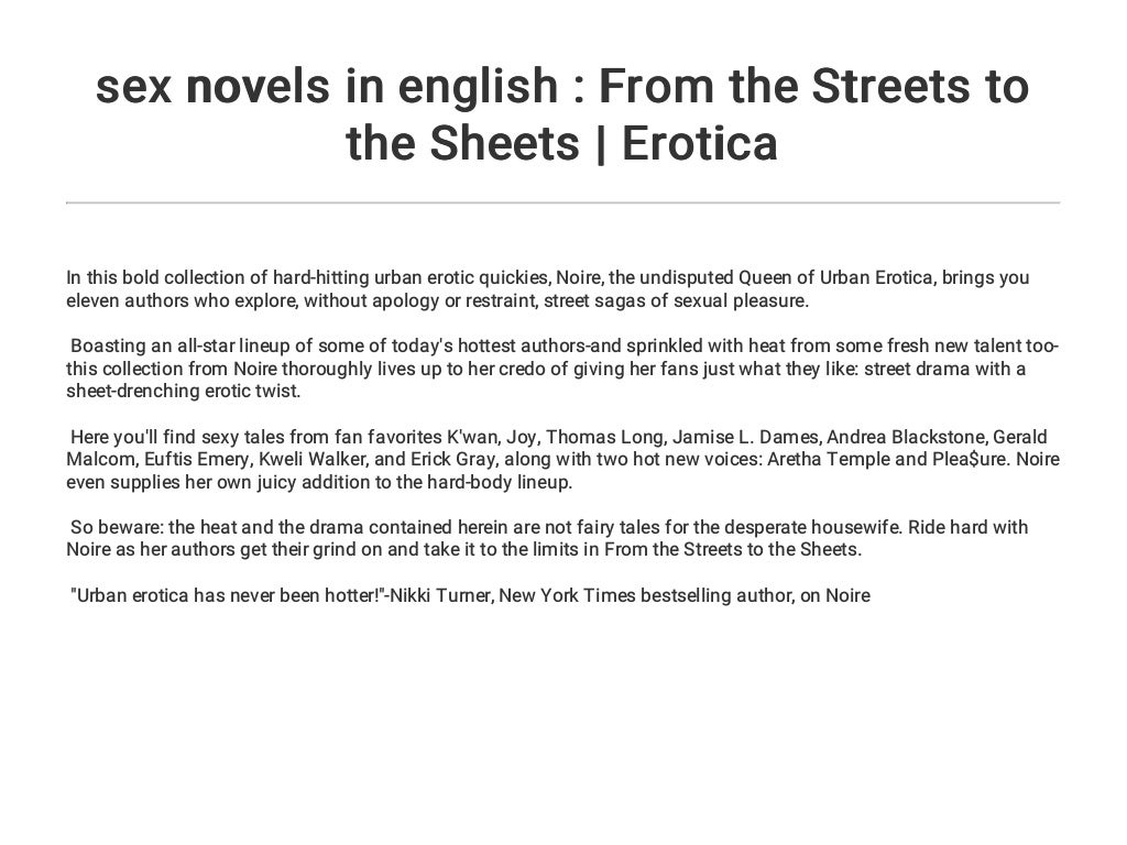 Sex Novels In English From The Streets To The Sheets Erotica sex-novels-in-english-from-the-streets-to-the-sheets-erotica