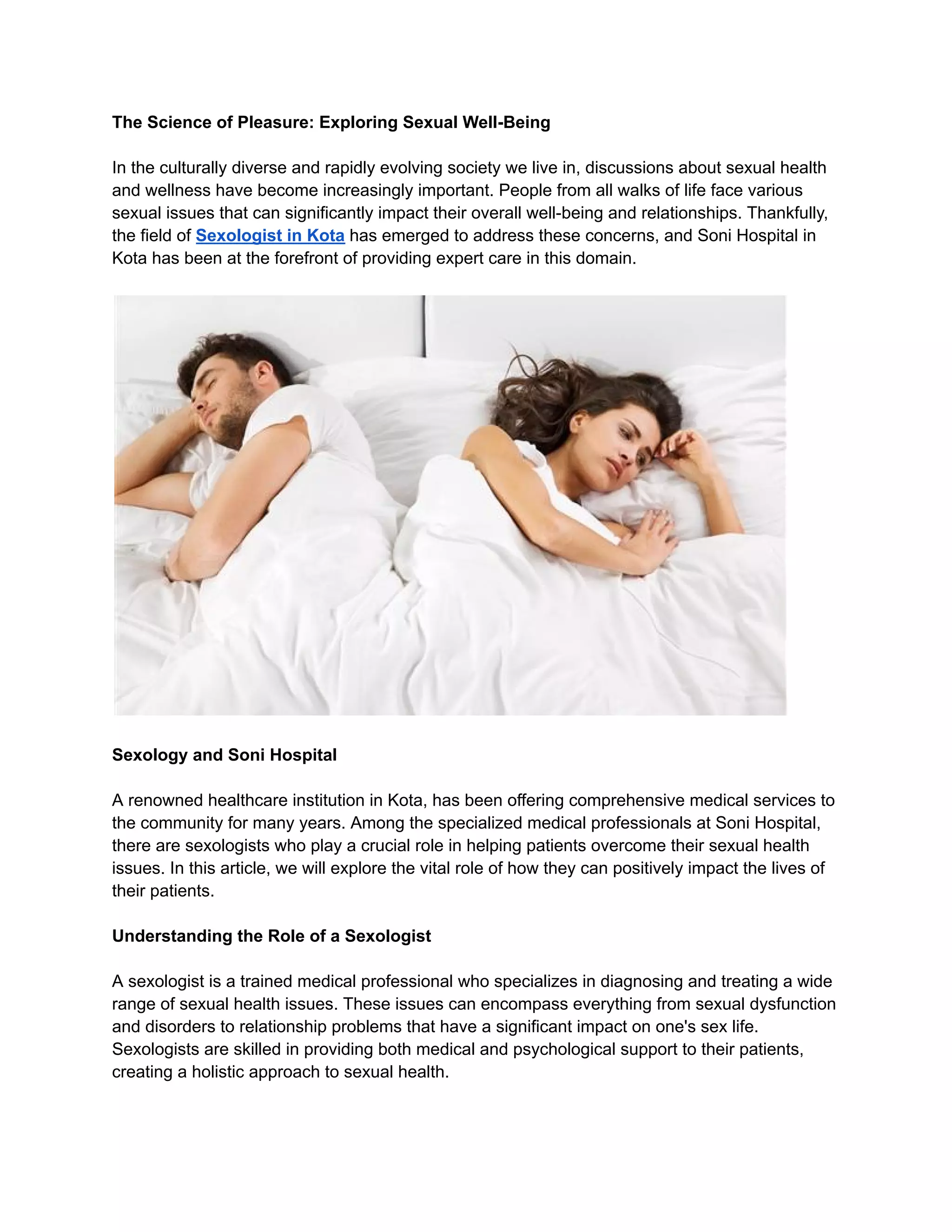 The Science of Pleasure: Exploring Sexual Well-Being | PDF