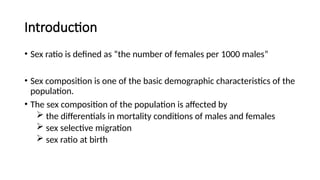 SEX RATIO.pptx, population explosion, control | PPTX