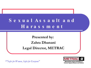 Sexual Assault and Harassment Slideshare Version | PPT