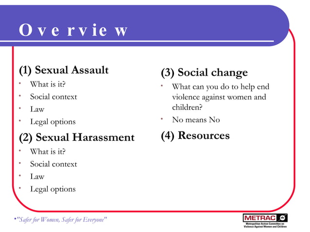 Sexual Assault and Harassment Slideshare Version | PPT