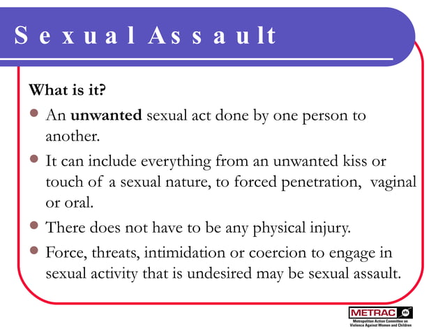 Sexual Assault and Harassment Slideshare Version | PPT