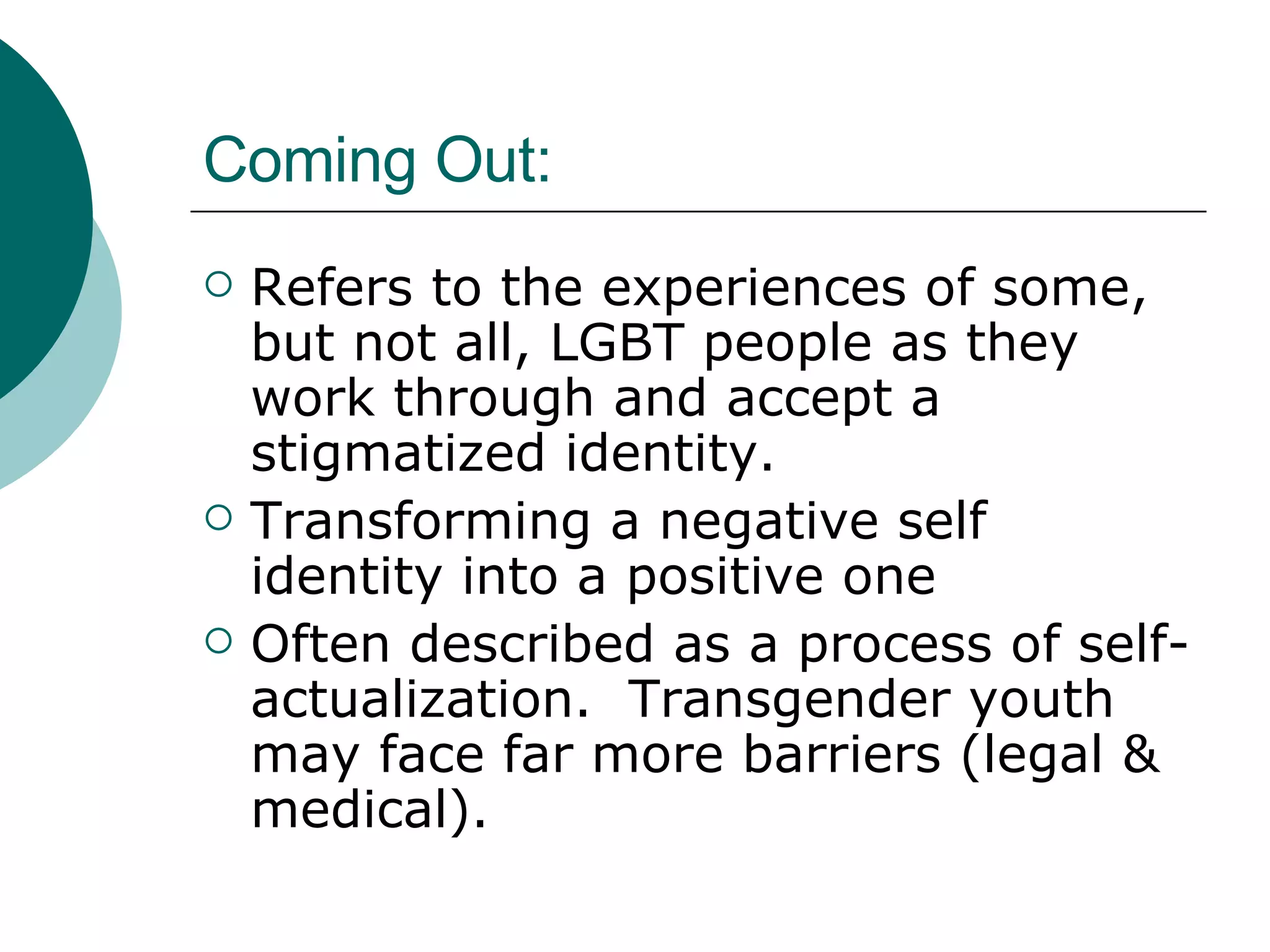 Sexual Orientation, Gender Identity And Adolescent Health 10.6.07