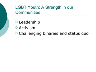 Sexual Orientation, Gender Identity And Adolescent Health 10.6.07