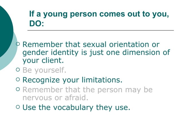 Sexual Orientation, Gender Identity And Adolescent Health 10.6.07