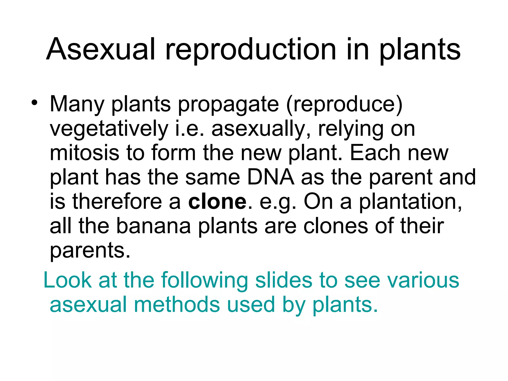 Biology Sexual and asexual reproduction | PPT