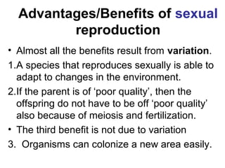Biology Sexual and asexual reproduction | PPT