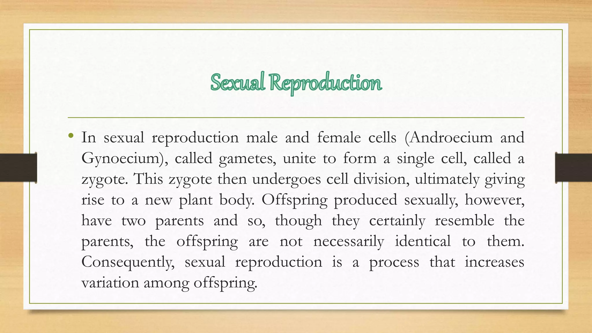 Sexual and Asexual Reproduction in Plants | PPTX