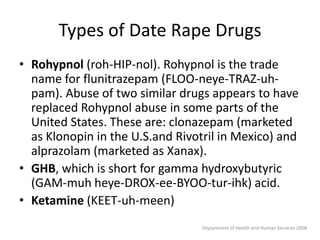 Substance Abuse and Sexual Assault/Rape | PPTX