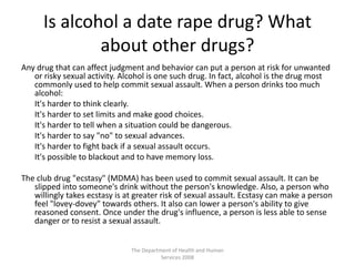 Substance Abuse and Sexual Assault/Rape | PPTX