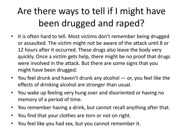 Substance Abuse and Sexual Assault/Rape | PPTX