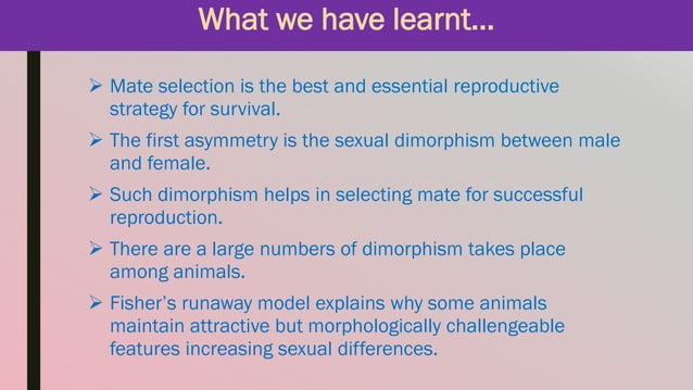 Sexual Behavior Sexual Asymmetry And Sexual Dimorphism Ppt