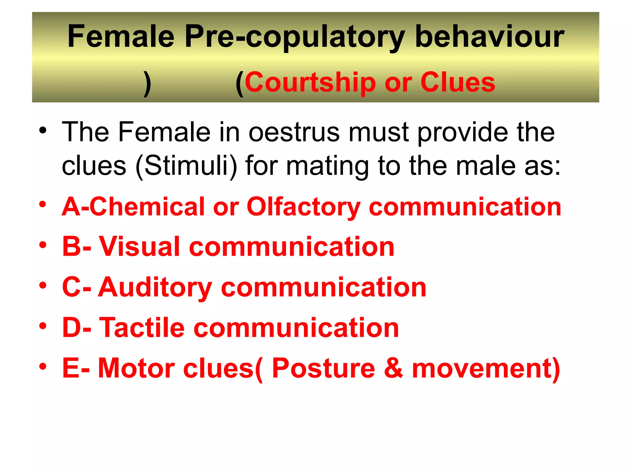 Reproductive behaviour: 1-Sexual behaviour in animals | PPT