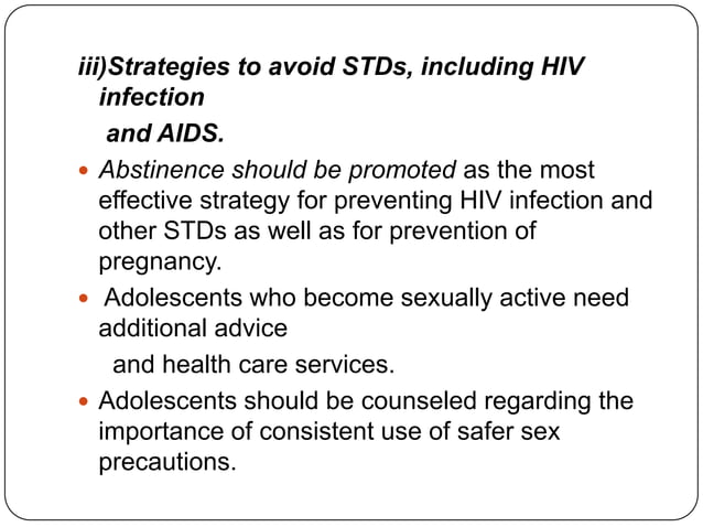 Sexual Counselling In Adolescents