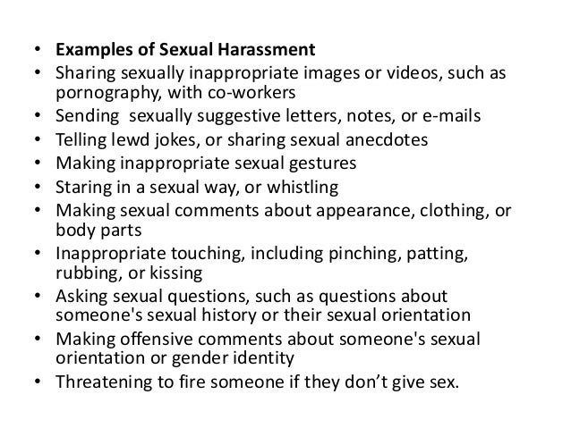 Sexual Deviance And Harassment