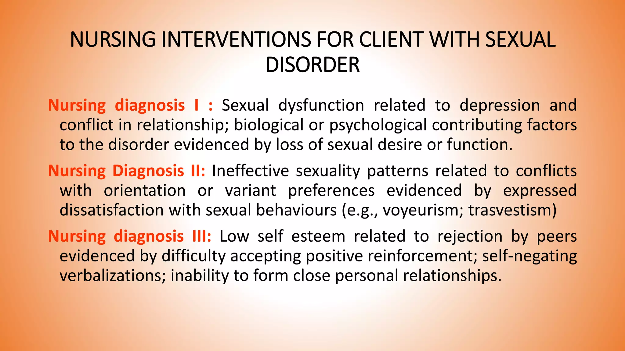 Sexual disorder | PPTX