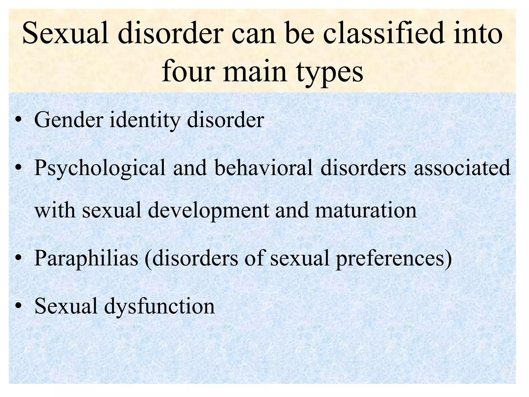 Sexual disorder | PPTX
