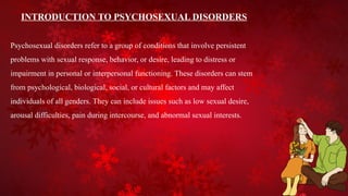 SEXUAL DISORDER.pptx FOR NURSING STUDENTS | PPTX