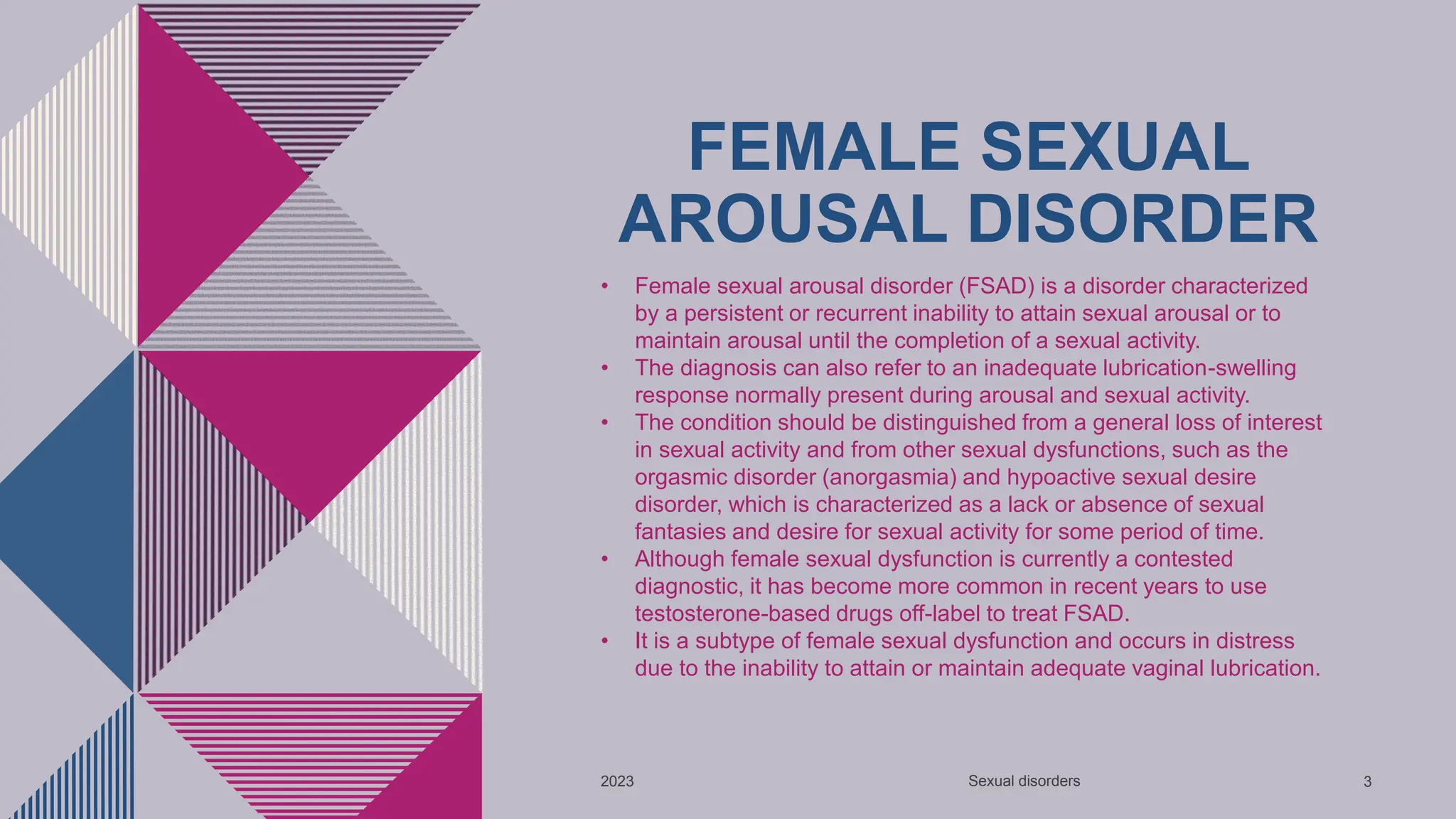 Sexual disorders ppt psychology students | PPTX