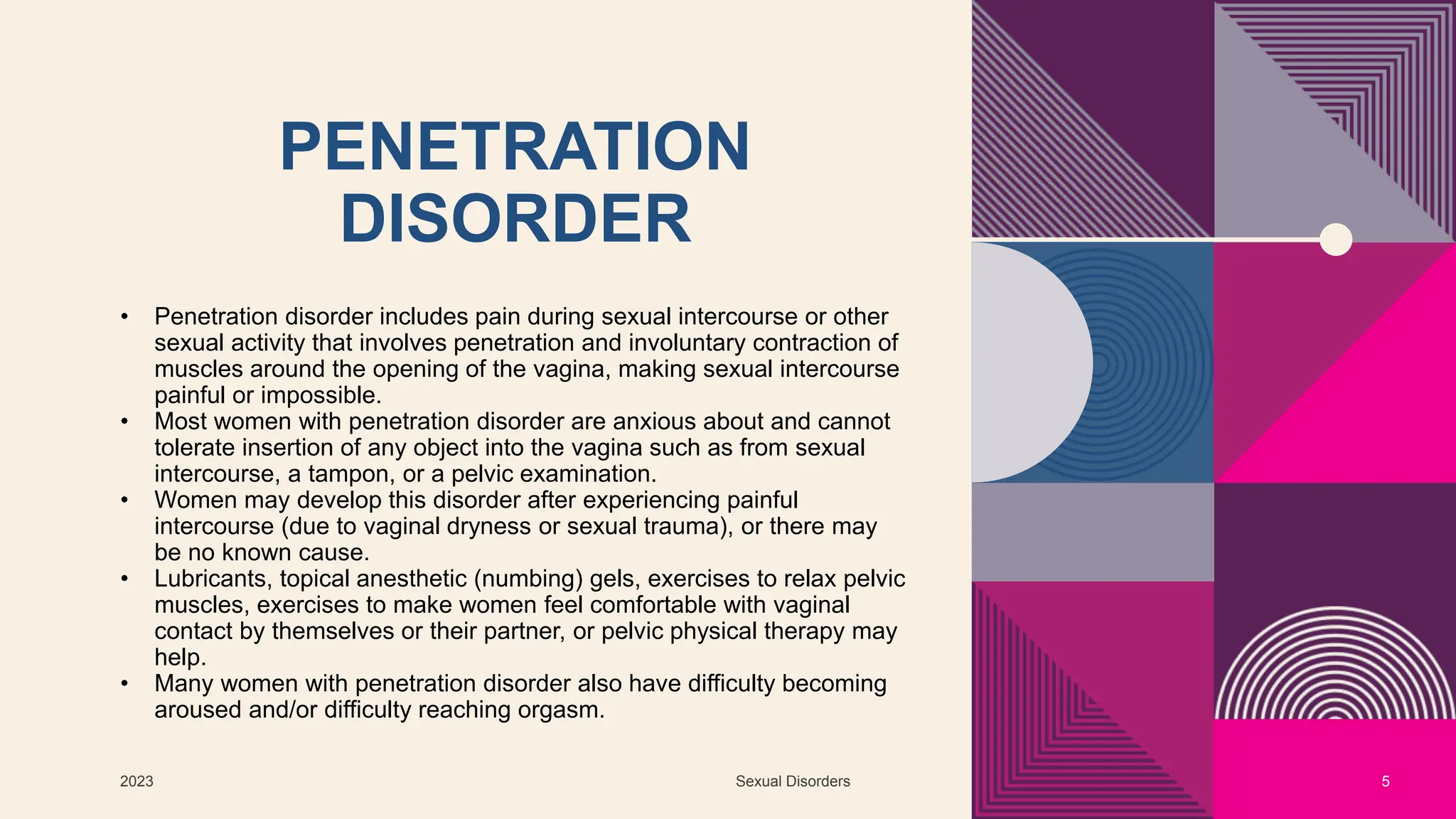Sexual disorders ppt psychology students | PPTX