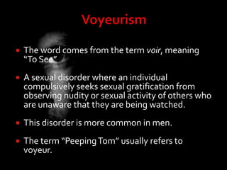 Sexual Disorders - Abnormal Psychology | PPTX