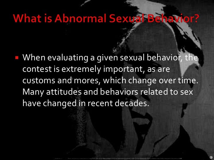 Sexual Disorders Abnormal Psychology
