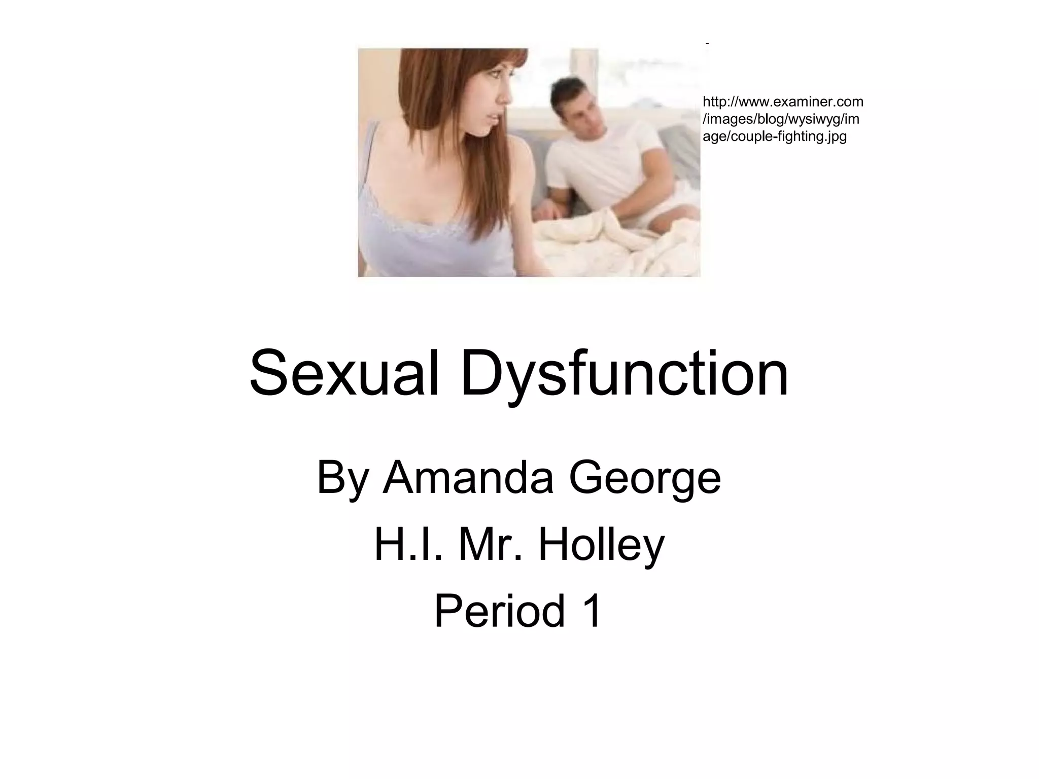 Sexual Dysfunction | PPT