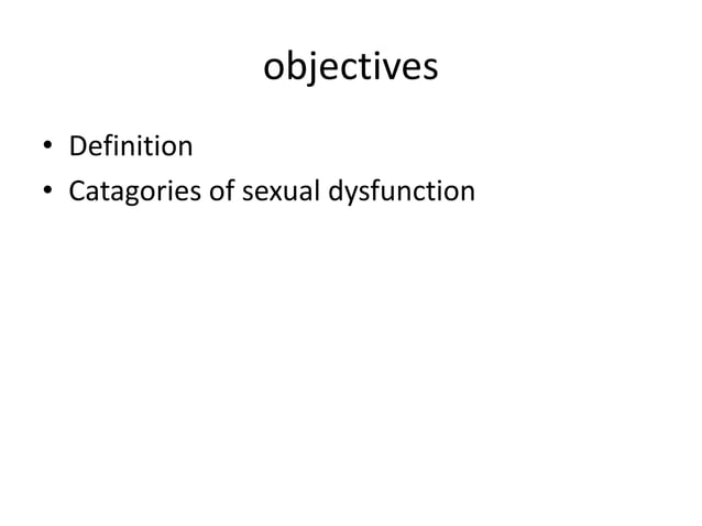 Sexual dysfunction | PPT