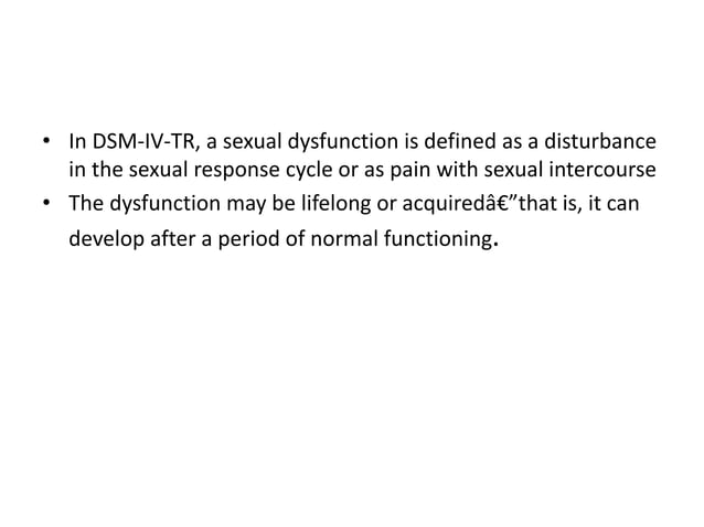 Sexual dysfunction | PPT