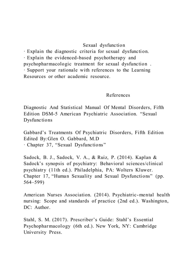 Sexual dysfunction· expl | DOCX