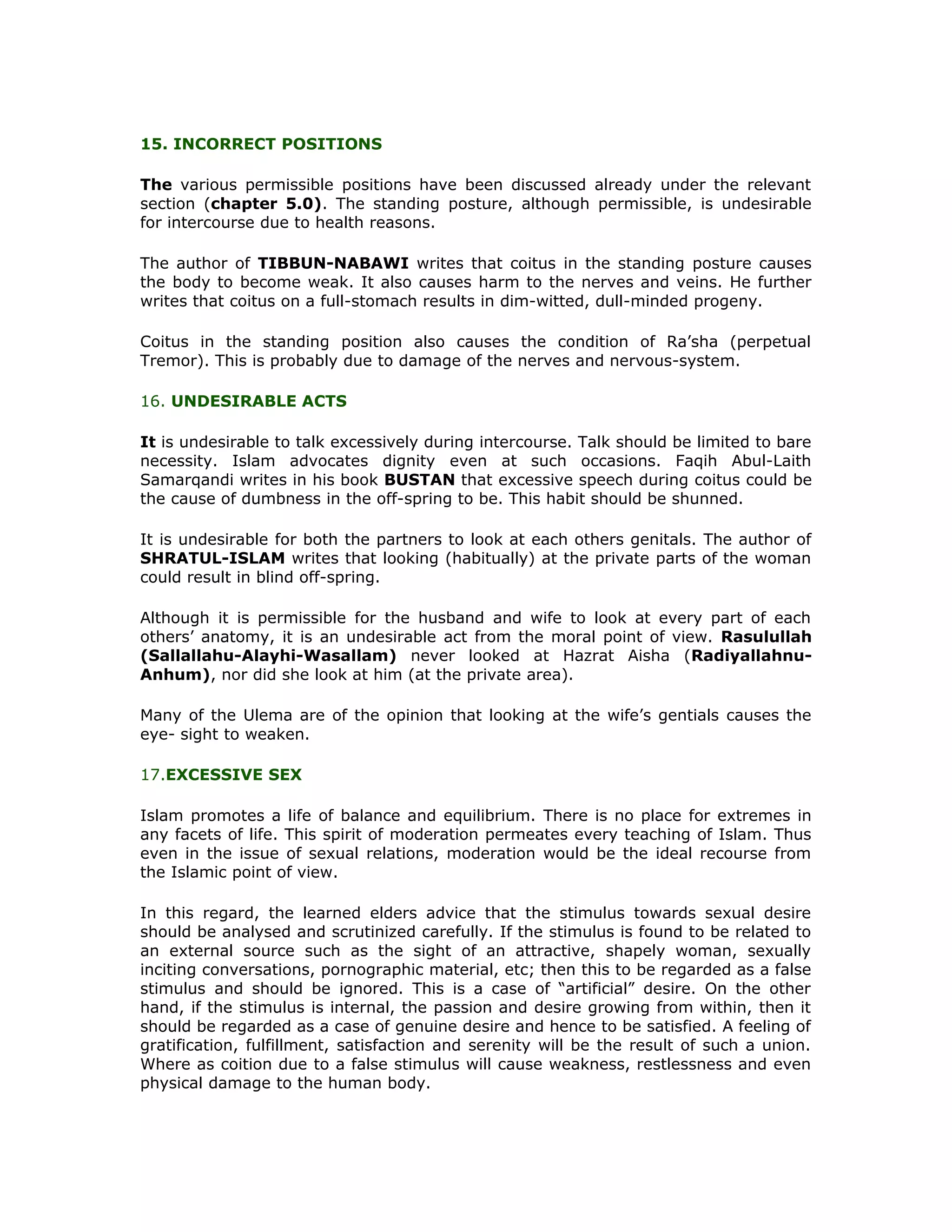 Sexual etiqueties in islam | DOC