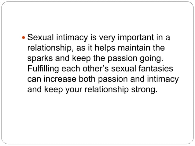 Sexual Fantasies For Lovers Ppt