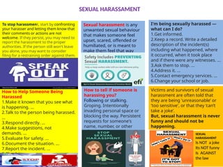 SEXUAL HARASSAMENT and their awareness.. | PPTX