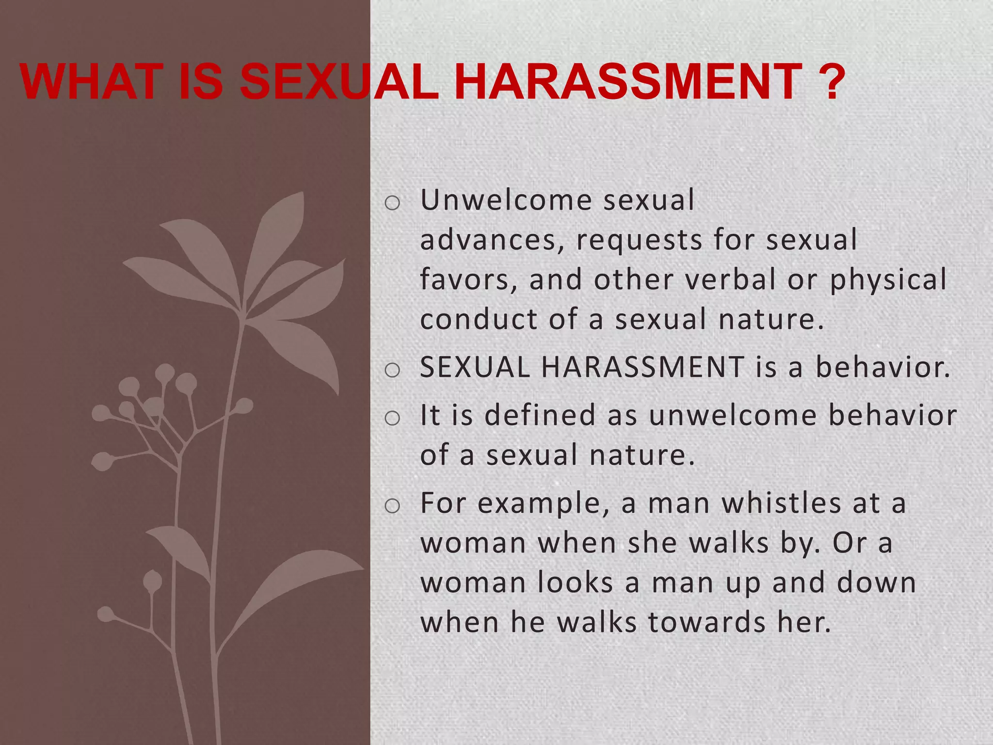 Sexual harassment PPT | PPTX