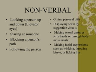 Non Verbal Harassment