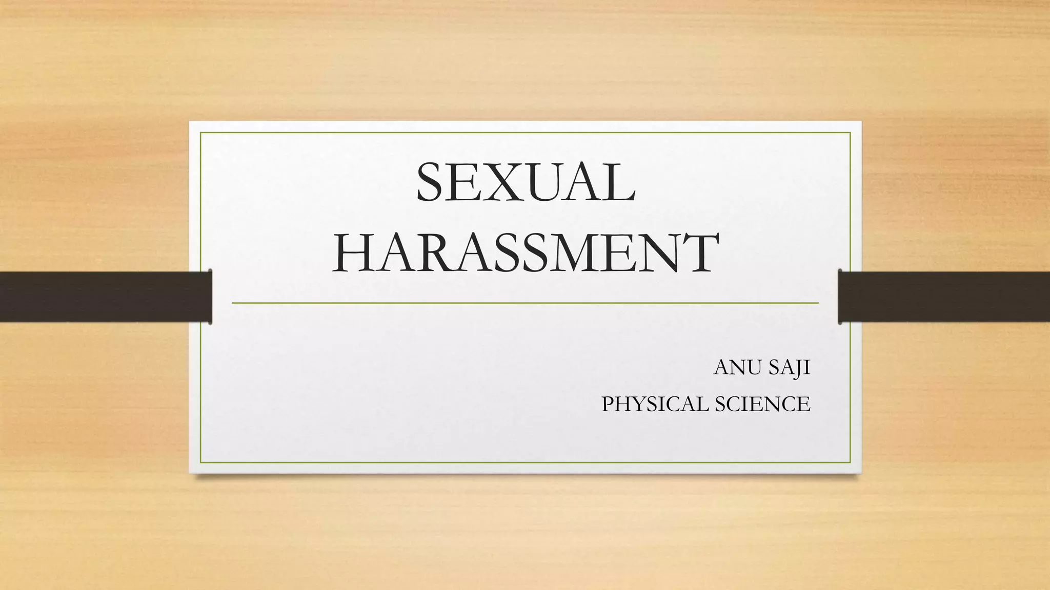 Sexual harassment | PPT