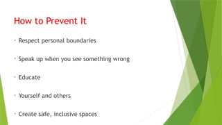 School project sexual harassment awareness | PPTX