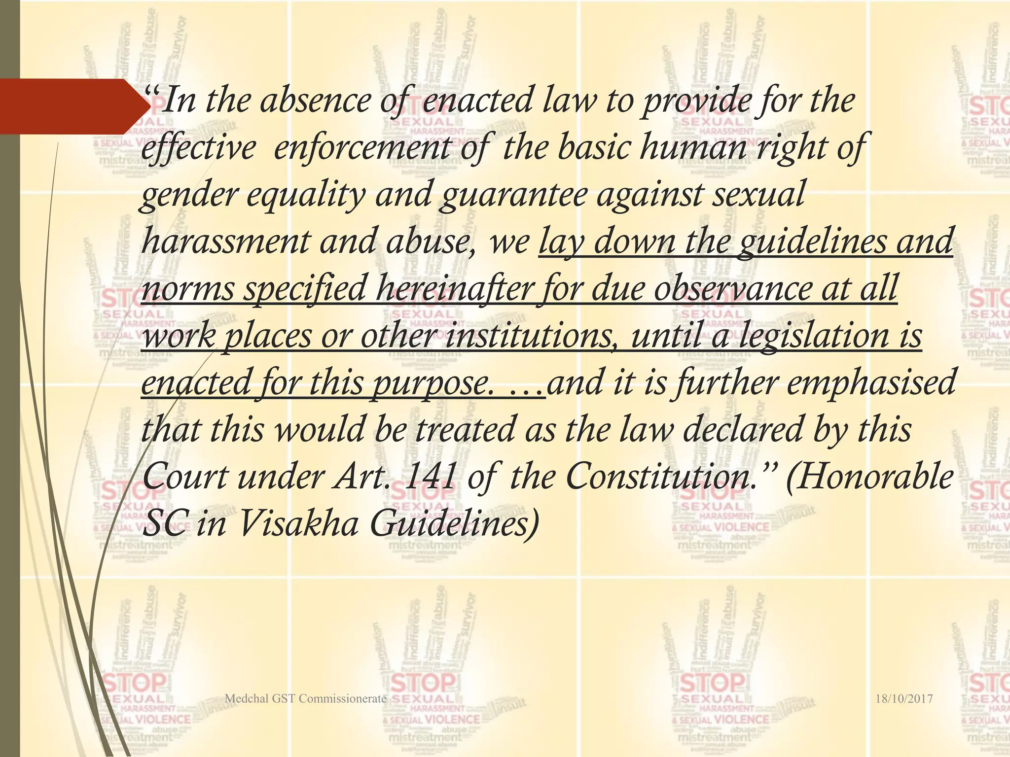 Sexual harassment awareness session | PPT