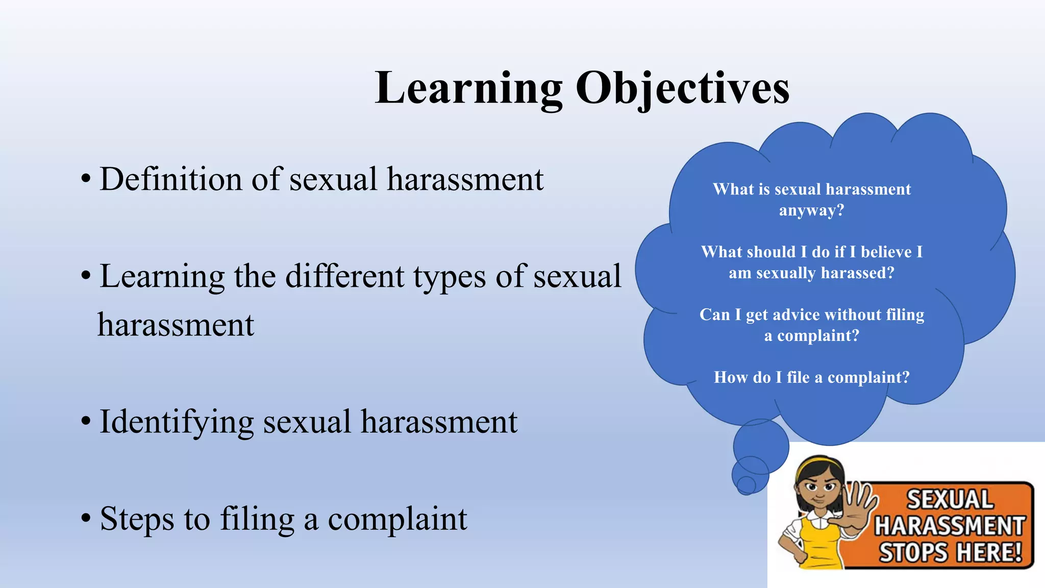 Sexual Harassment Powerpoint | PDF
