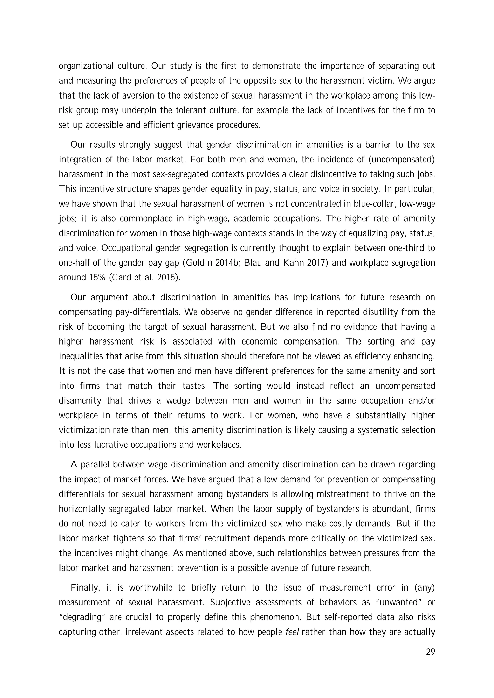 Sexual harassment and gender inequality in the labor market | PDF