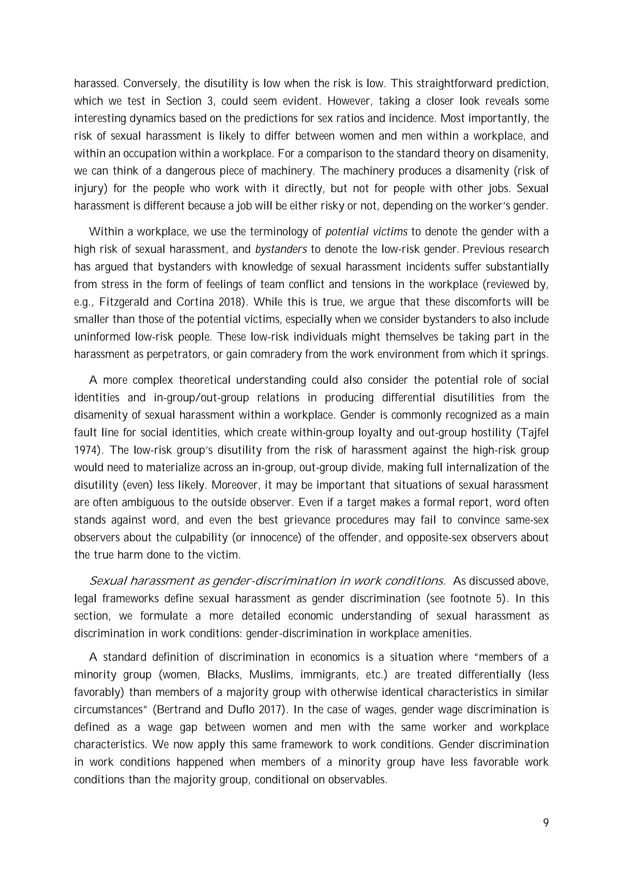 Sexual harassment and gender inequality in the labor market | PDF