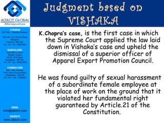 Sexual harassment at work place | PPT