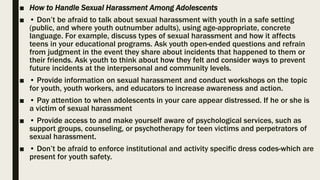 Sexual harassment in adolescents | PPTX