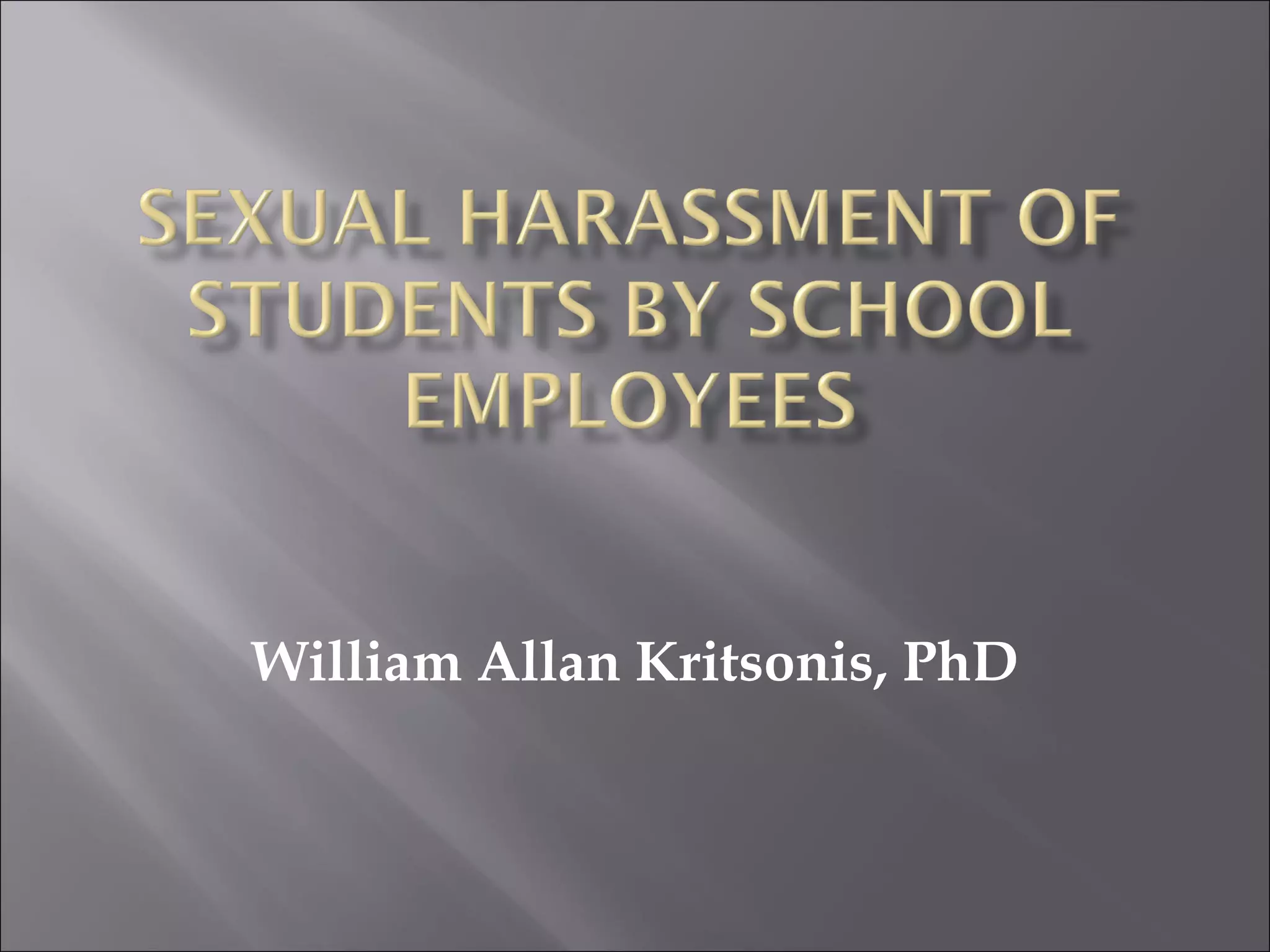 Sexual Harrassment Of Students | PPT