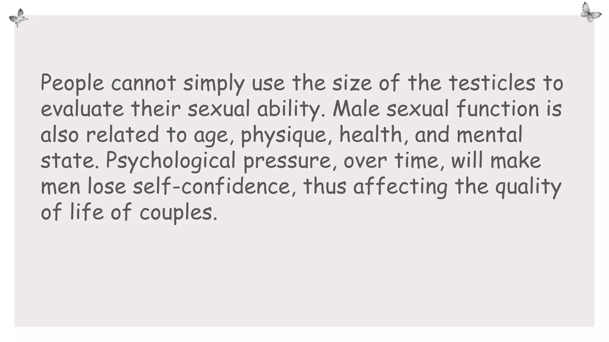 Sexual Health: Your Testicle Size Says a Lot | PPTX | Sexual Conditions ...