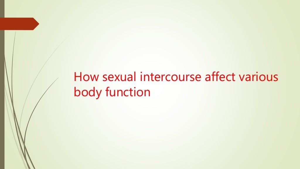 The physiology of human Sexual intercourse